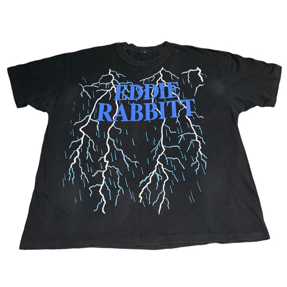 Shirts | Vtg Eddie Rabbitt I Love A Rainy Night All Over Print Shirt ...